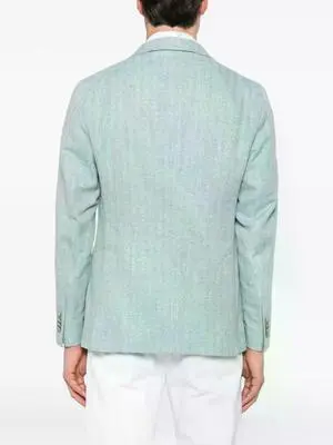 Tagliatore Herringbone-pattern Blazer - Blue