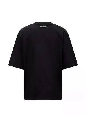 Dsquared2 Iconique Loose-fit Cotton T-shirt - Black