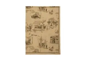 Burberry Mu London Landmarks Wool Silk Scarf - Sand