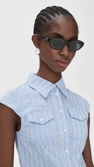 Tory Burch Kira Cateye Sunglasses - Black