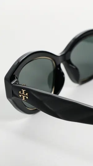 Tory Burch Kira Cateye Sunglasses - Black