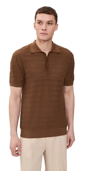 Frescobol Carioca Vidal Cotton Button Up Polo