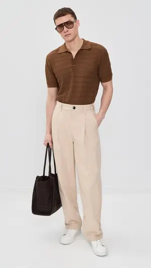 Frescobol Carioca Vidal Cotton Button Up Polo