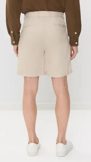 ALEX CRANE Pleated Linen Alta Shorts