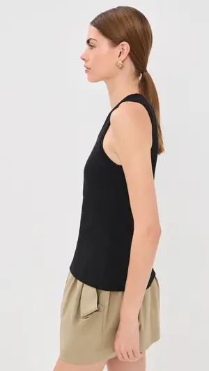 Balmain Embroidered Jersey Tank Top - Noir