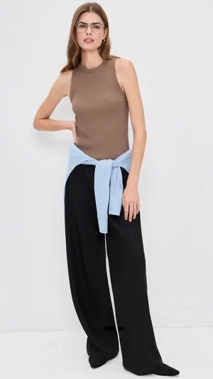 Vince Colette Linen Bias Pants - Black