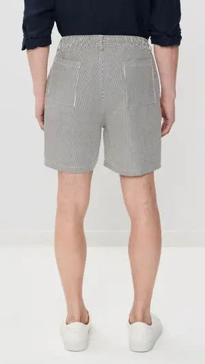 BATHER Pinstripe Leisure Shorts - Navy