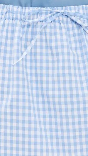 Simkhai Catherine Gingham Check Mini Skirt - Cloud Gingham