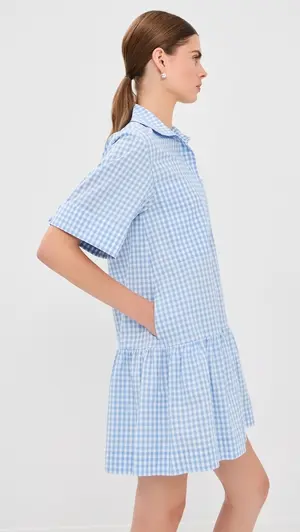 Simkhai Criss Mini Dress - Cloud Gingham