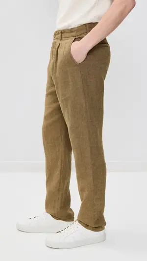 ALEX CRANE Pleated Alta Trousers