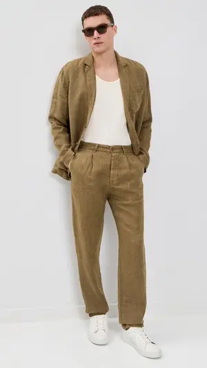 ALEX CRANE Pleated Alta Trousers