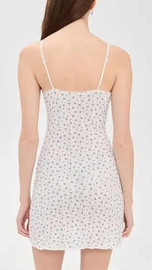 COUCOU Cami Slip Dress With Floral Print