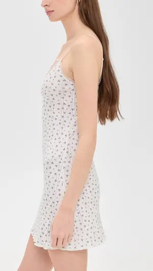 COUCOU Cami Slip Dress With Floral Print