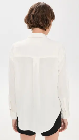 Z Supply Collared Linen Shirt - White