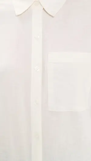 Z Supply Collared Linen Shirt - White