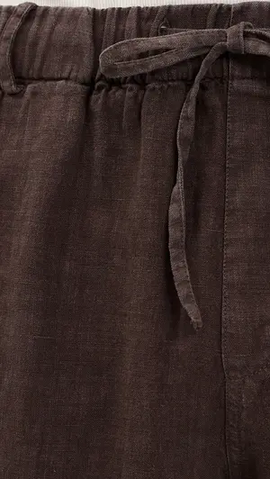 BATHER Linen Leisure Shorts - Espresso