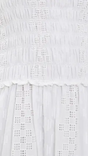 Splendid Kenzie Geo Eyelet Maxi Dress - White