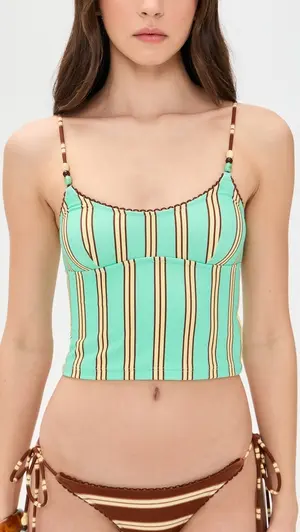 DAMSON MADDER Trudi Tankini Top - Mint