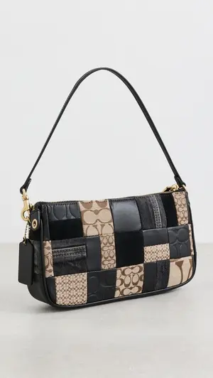COACH Patchwork Leather Plaza Bag - Black Multi