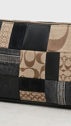 COACH Patchwork Leather Plaza Bag - Black Multi