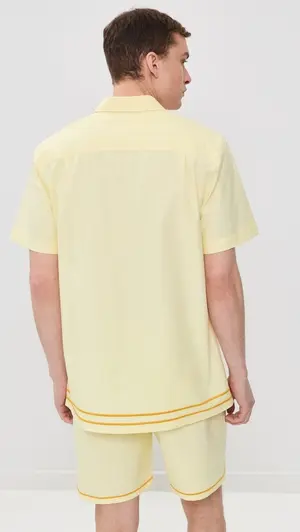 Fanm Mon Efe Embroidered Linen Camp Shirt