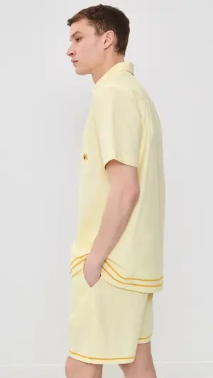 Fanm Mon Efe Embroidered Linen Camp Shirt