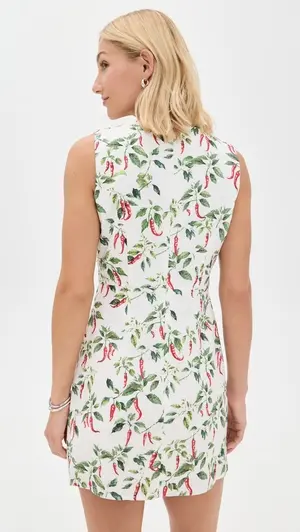 ANOTHER GIRL Chili Print Tie Front Mini Dress