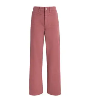 Women's Pink Wide Leg Jeans
