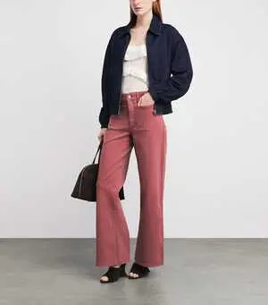 Paige Anessa Wide-leg Jeans - Pink