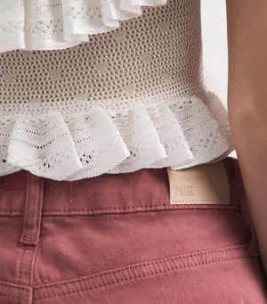 Paige Anessa Wide-leg Jeans - Pink