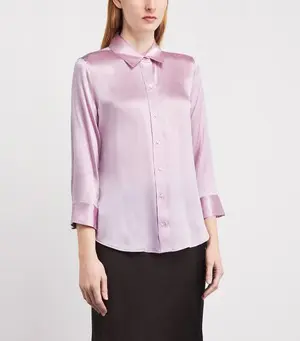 L'Agence Silk Dani Blouse - Purple
