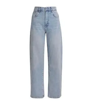 Paige Arellia Skimmer Barrel-leg Jeans - Blue
