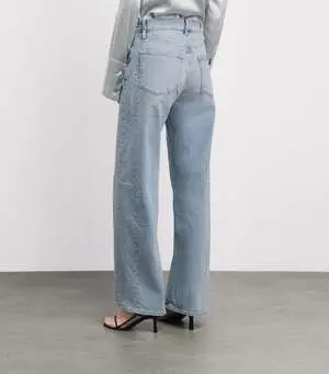 Paige Arellia Skimmer Barrel-leg Jeans - Blue