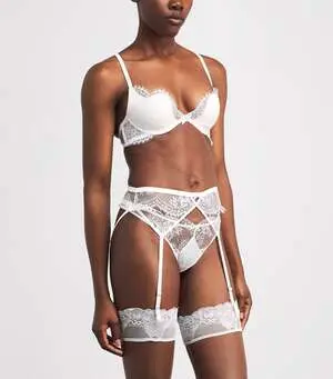 FLEUR DU MAL Lace Frankie Suspender Belt