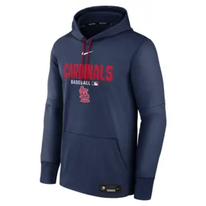 Nike St. Louis Cardinals Authentic Collection Therma Mlb Pullover Hoodie - Blue