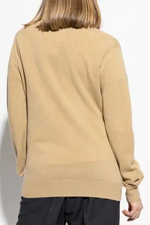 Play Comme Des Garcon Cardigan With Logo Patch - Beige