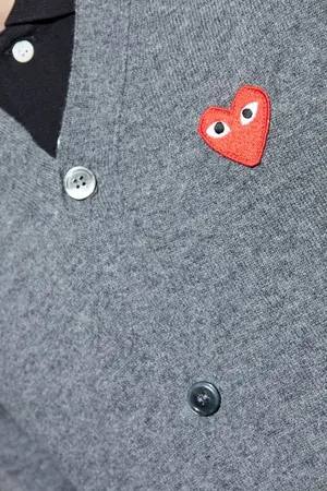 Play Comme Des Garcon Cardigan With Logo Patch