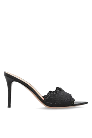 GIANVITO ROSSI Yvonne Heeled Mules - Black
