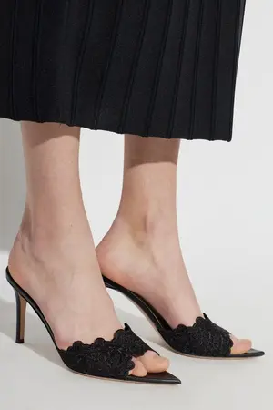 GIANVITO ROSSI Yvonne Heeled Mules - Black