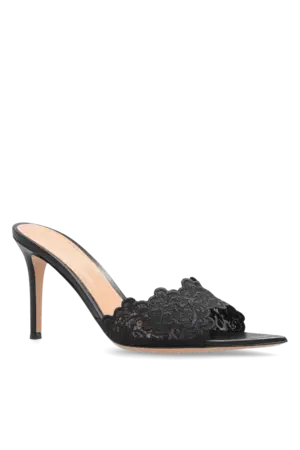 GIANVITO ROSSI Yvonne Heeled Mules - Black