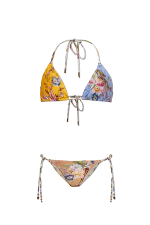 Zimmermann Floral Triangle Bikini - Multicolour