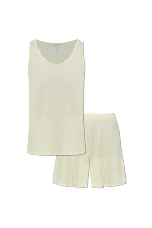 Hanro Two-piece Pajamas From The "isabella" Collection - Yellow