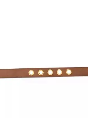 Miu Miu Oval-buckle Leather Belt