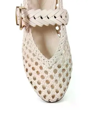Zimmermann Alchemy Braided Buckle Ballerina Flats - Neutrals