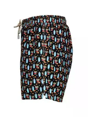 MC2 SAINT BARTH Negroni-print Swim Shorts - Black