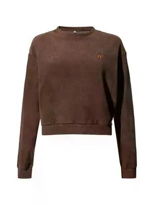 Perfect Moment Star-embroidered Terrycloth Sweatshirt - Brown