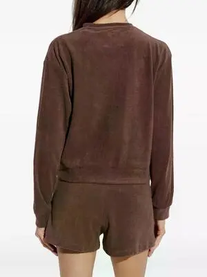 Perfect Moment Star-embroidered Terrycloth Sweatshirt - Brown