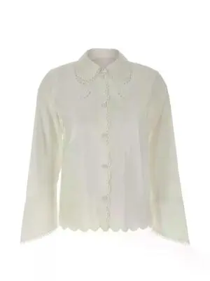 THE GARMENT Kirsten Scalloped-collar Shirt - Neutrals