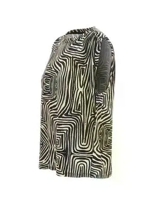 ELENA MIRÒ Abstract-pattern Gathered T-shirt