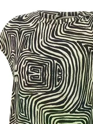 ELENA MIRÒ Abstract-pattern Gathered T-shirt